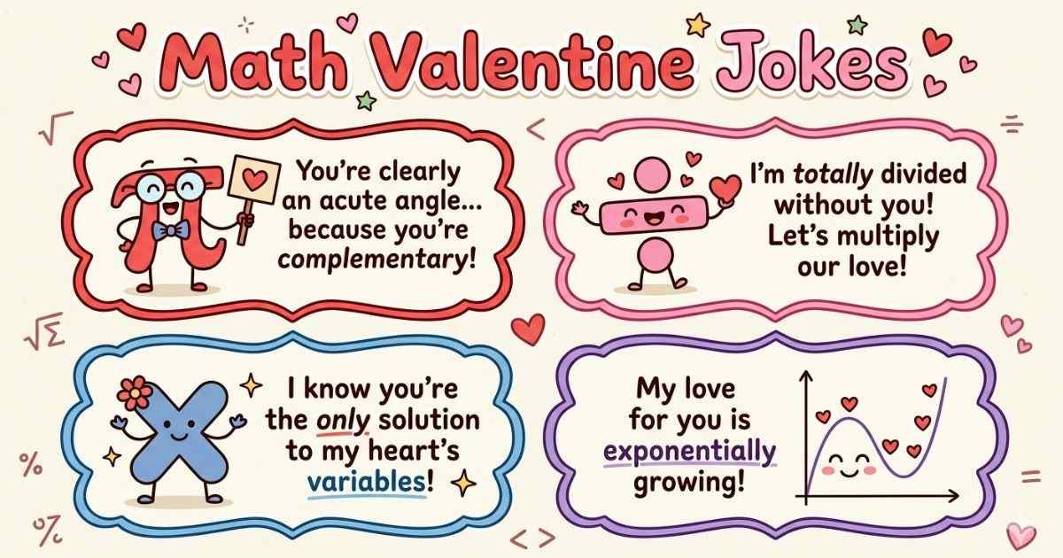 343+Math Valentine Puns That’ll Multiply Your Love Instantly!